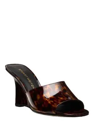 STUART WEITZMAN Vinnie 85 Patent Leather Wedge Mule - Classic