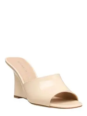 STUART WEITZMAN Vinnie 85 Patent Leather Wedge Mule