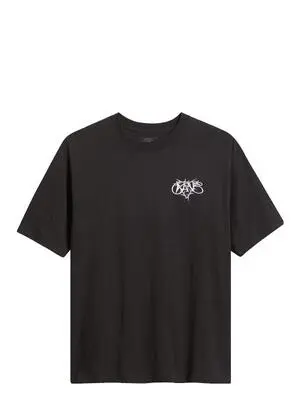VANS Prickles Logo Cotton Graphic T-shirt - Black