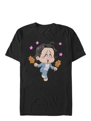 KPOP DEMON HUNTERS Bobby Corn Dog Short Sleeve Graphic T-shirt - Black