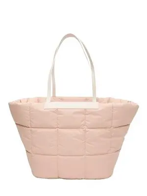 VEECOLLECTIVE Porter Basque Quilted Recycled Nylon Tote - Cameo Rose Pnk