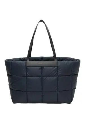 VEECOLLECTIVE Large Porter Marché Quilted Recycled Nylon Tote Dark Navy Blue