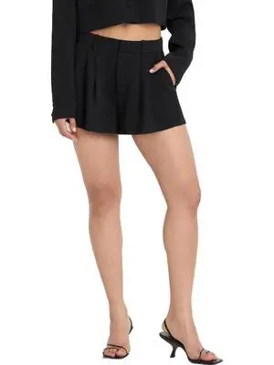 Good American Luxe Suiting Shorts - Black001