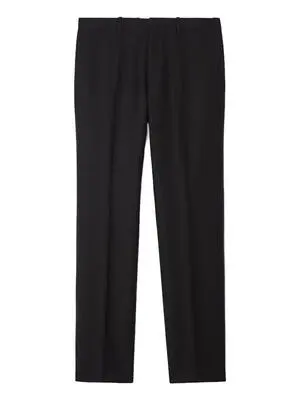 Burberry Striped Wool Mohair Tailored Trousers - Black