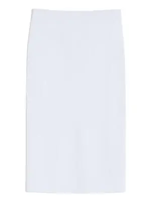 Max Mara Pencil Stretch Viscose Dress - Optical White