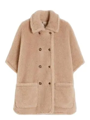 Max Mara Teddy Fabric Cape - Beige