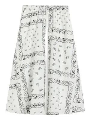 Max Mara Cotton-poplin Midi Skirt - White