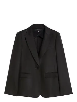 Max Mara Linen Canvas Blazer - Black