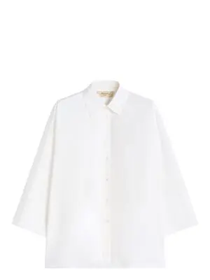 Max Mara Cotton Poplin Oversized Shirt - White