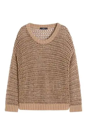 Max Mara Linen And Cotton Yarn Jumper - Tobacco