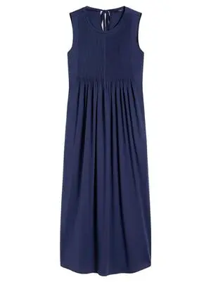 Max Mara Cotton Jersey Fluid Maxi Dress - Navy