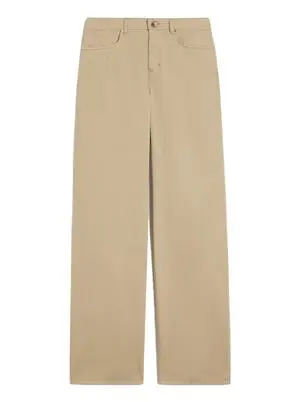 Max Mara Cotton Satin Baggy Trousers - Colonial