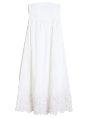 Max Mara Linen Canvas Bustier Maxi Dress - White