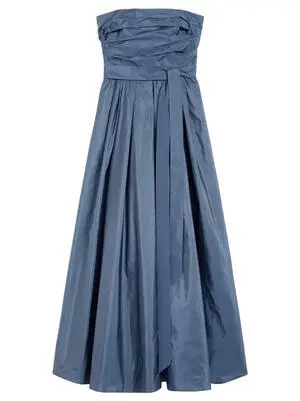 Max Mara Taffeta Bustier Maxi Dress - Avio
