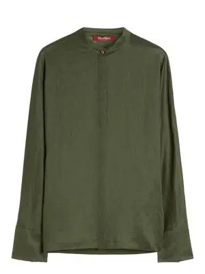 Max Mara Ramie Canvas Shirt - Kaki