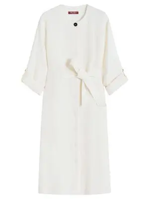 Max Mara Midi Linen Dress - Natural
