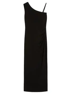 Max Mara Jersey One-shoulder Midi Dress - Black