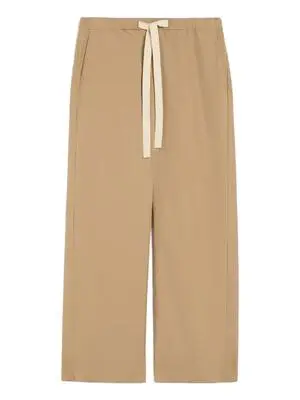 Max Mara Cotton Drawstring Trousers - Desert