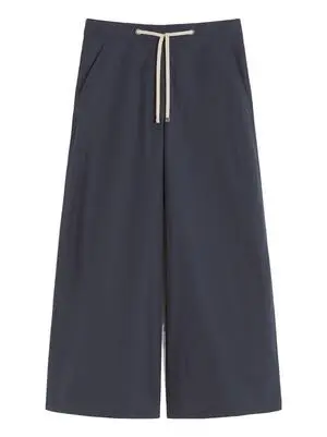 Max Mara Poplin Wide Leg Trousers - Ultramarine