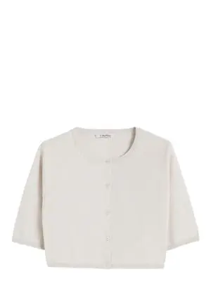 Max Mara Cotton Yarn Shrug White
