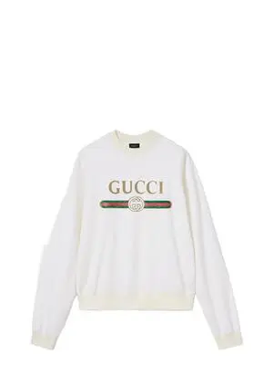 Gucci Cashmere Blend Jersey Sweatshirt - White