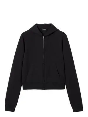 Gucci Cotton Jersey And Cashmere Zip Jacket - Black