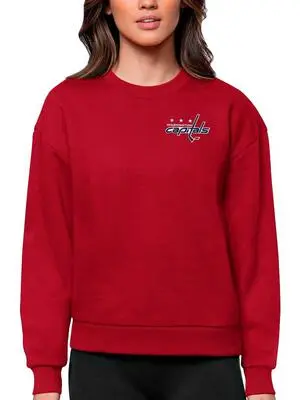 ANTIGUA Washington Capitals Primary Logo Crewneck Pullover - Red