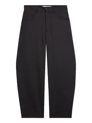 Séfr Gino Barrel Leg Trousers - Fine Black Wool