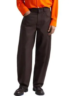 Séfr Gino Barrel Leg Trousers - Fine Sludge Wool