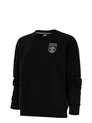 ANTIGUA Austin Fc Crewneck Pullover Sweatshirt - Black
