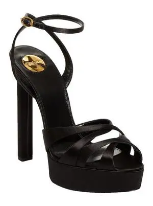 Saint Laurent Chandelle Platform Sandal - Black