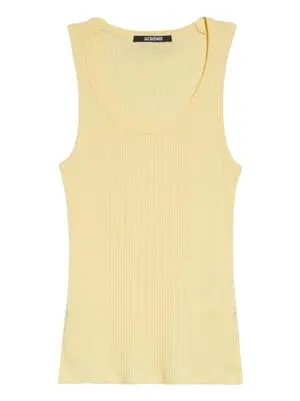Jacquemus Le Rond Carré Rib Tank - Light Yellow