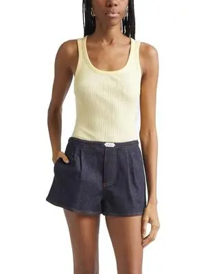 Jacquemus Jacquemus Le Rond Carré Rib Tank Light Yellow