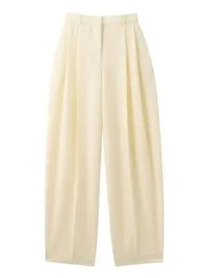 Jacquemus Wool Gabardine Suit Pants - Cream