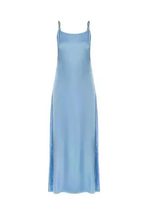 SAMSOE SAMSOE Tie-strap Slip Maxi Dress - Blue