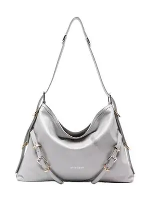 Givenchy Medium Voyou Leather Shoulder Bag Grey