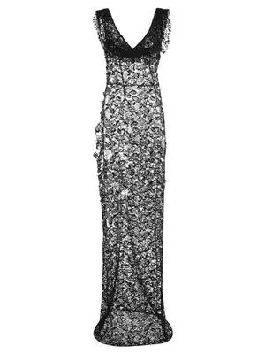 COLLEEN ALLEN Lace Maxi Dress - Black