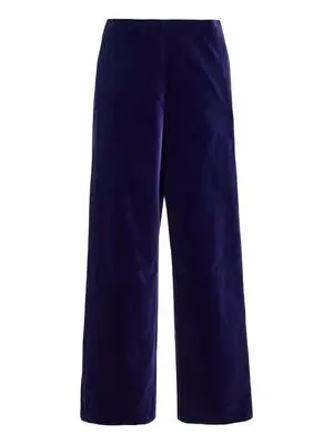 COLLEEN ALLEN Tailored Velvet Pants Purple