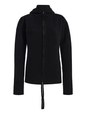 COLLEEN ALLEN Hooded Merino Wool Jacket - Black