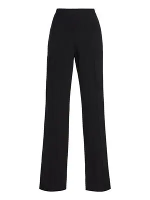 COLLEEN ALLEN Bootcut Stretch Wool Pants - Black