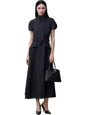 DIOR Mid-Length Dress With Tie Neck