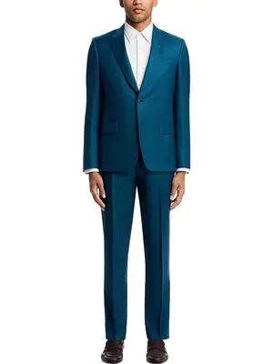 Paul Smith Soho Canvas Sharkskin Extra Slim Fit Suit - Petrol