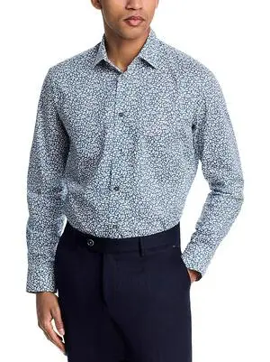 Paul Smith Tailored Fit Floral Print Shirt - Navy
