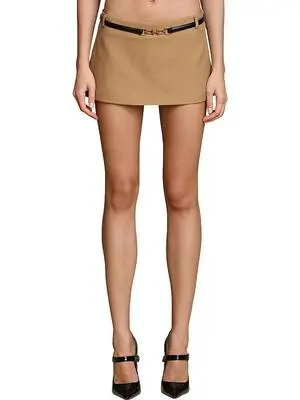 Avec Les Filles Low Rise Micro Skort - Honey