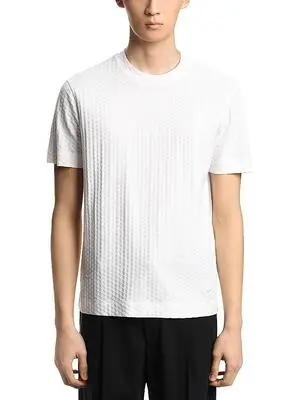 Emporio Armani Jacquard Crewneck T-shirt - Off White