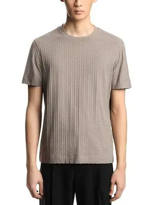 Emporio Armani Jacquard Crewneck T-shirt - Beige