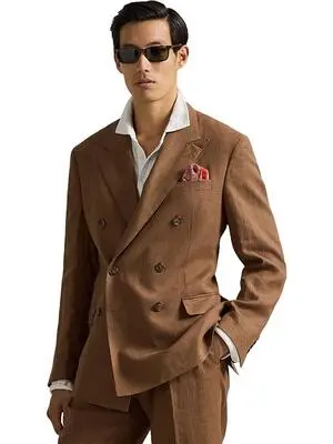 Polo Ralph Lauren Polo Tailored Fit Linen Suit Jacket - Brown