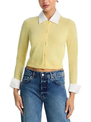 Alice + Olivia Layered Look Cardigan Butter