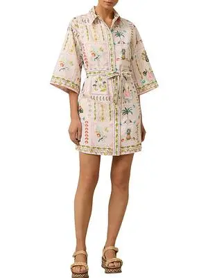 MONTE & LOU Linen Shirt Dress