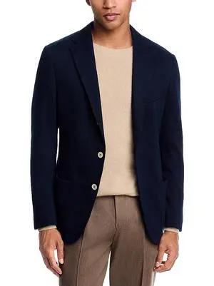 Eleventy Cotton Jersey Jacket With Removable Bib - Navy